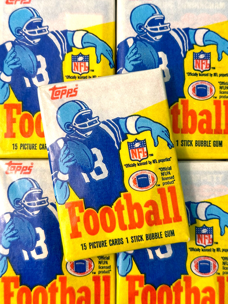 1985 Topps Football Wax Packs with "White Top" Wrapper Variation ...